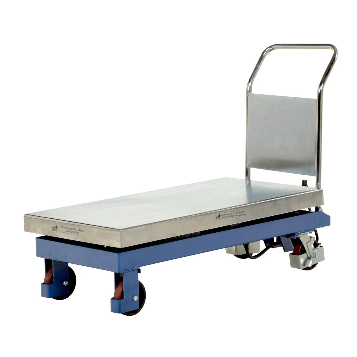 Vestil CART-4000 Single Hydraulic Scissor Cart 4K 47" X 24 ...