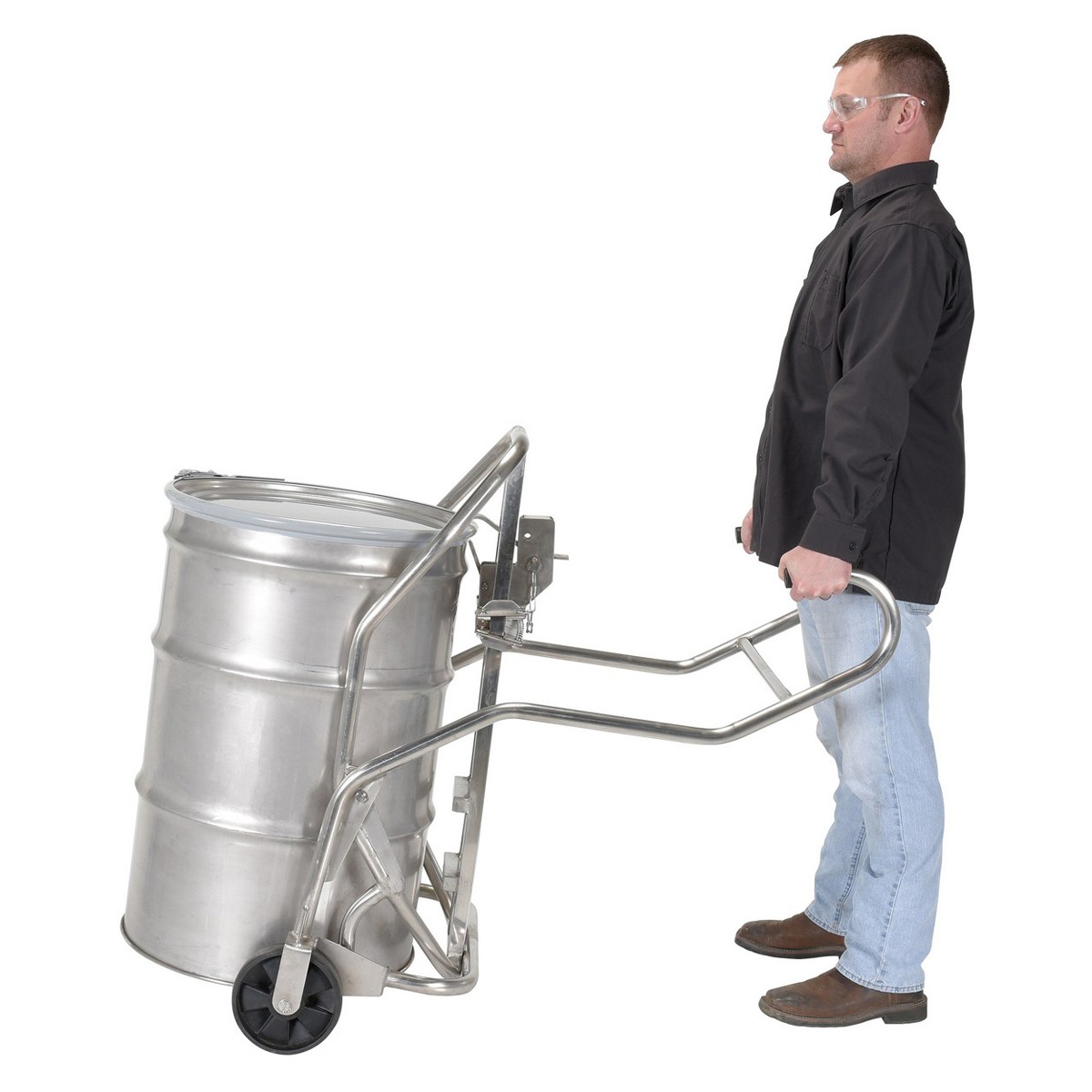 Vestil DBT-SS-DLX Stainless Steel Drum Truck (Deluxe) - Industrial ...