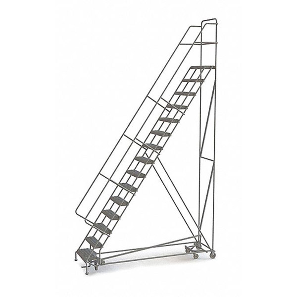 Tri-Arc 16" Width Tilt & Roll Ladder, 2-7 Steps - Industrial Supply Depot