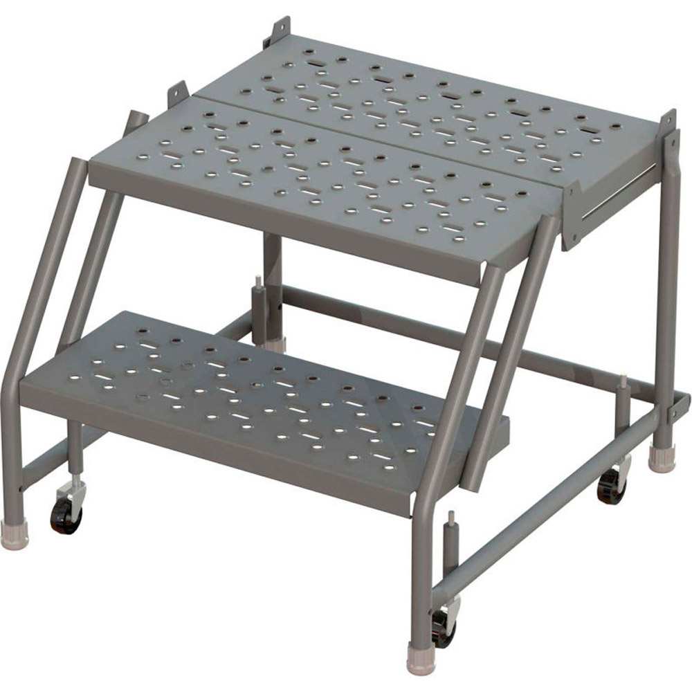 Tri-Arc 24" Width Deep Top Steel Rolling Ladder, No Handrails, 2-4 ...